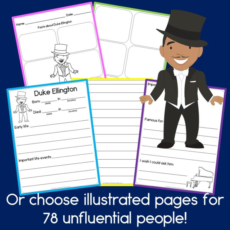Biography Research Project Graphic Organizers | 78 Differentiated ...