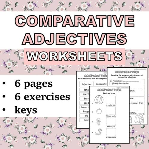 COMPARATIVE ADJECTIVES English ESL EFL printable grammar worksheet ...