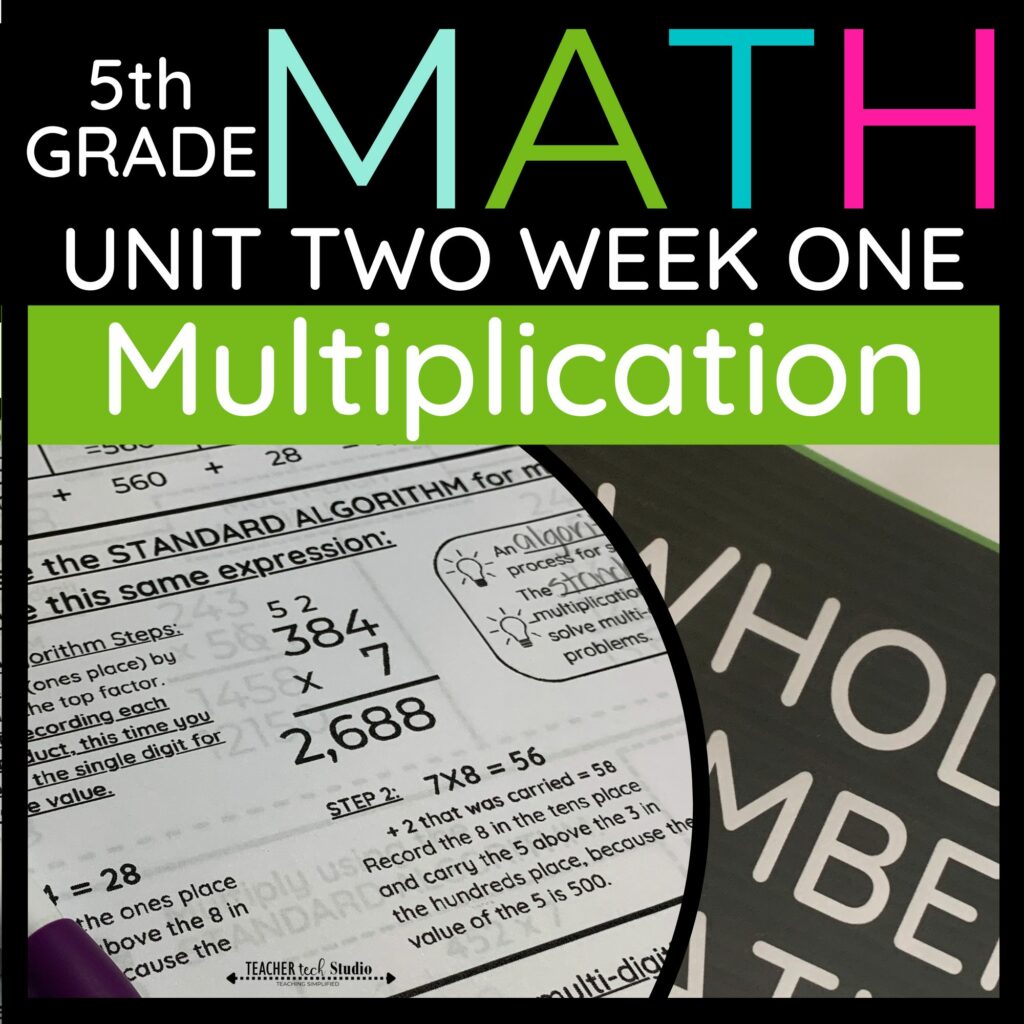 5th Grade Math Whole Number Multiplication Unit 2 Lesson Bundle | Made ...