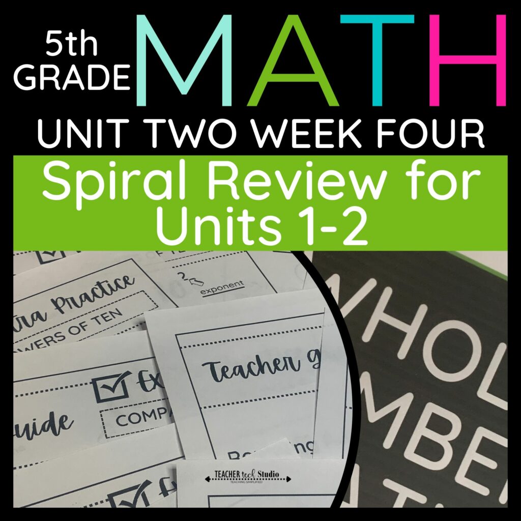 Spiral Review 5th Grade Math Unit 2 Week 4 Lesson Bundle | Made By Teachers