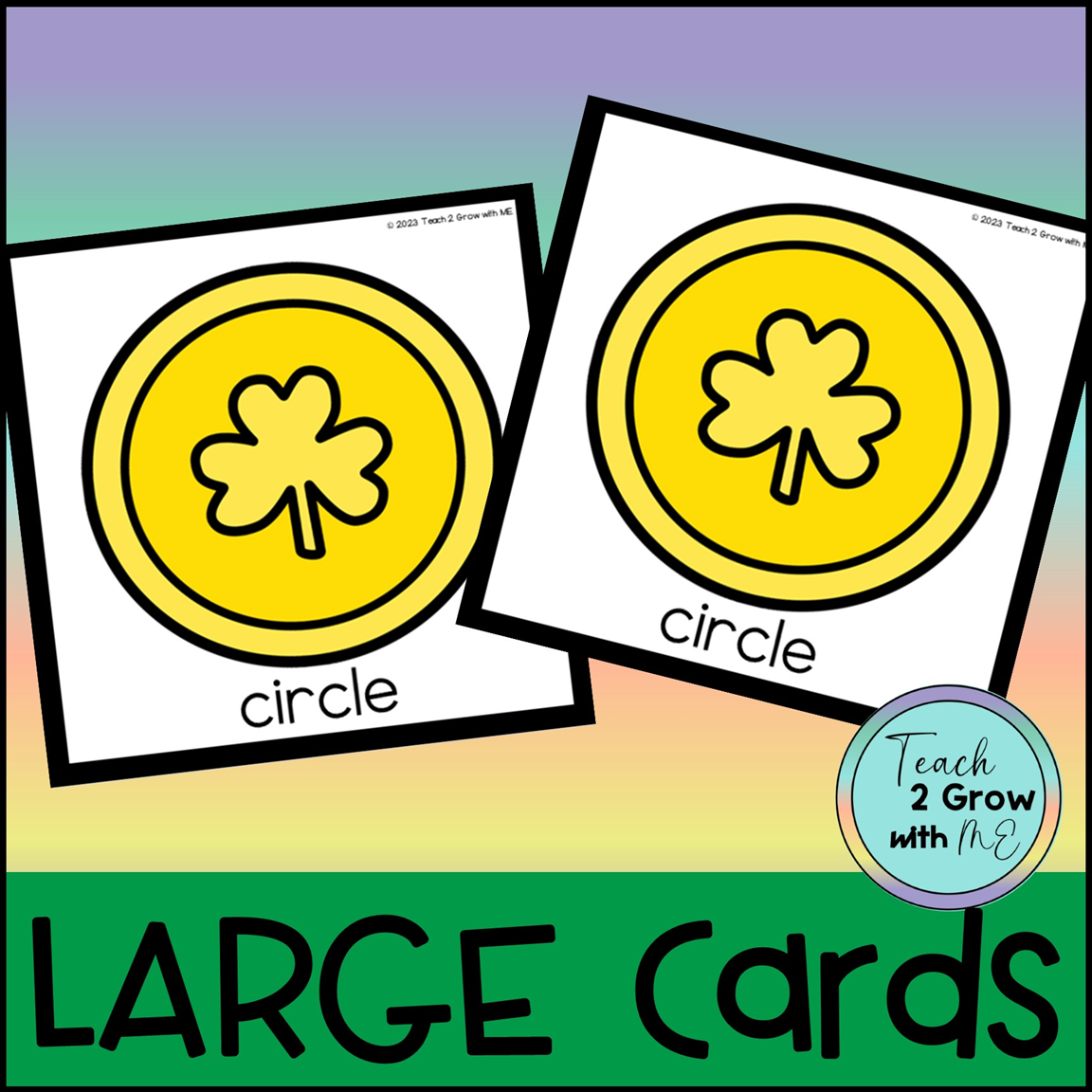 St. Patrick's Day Shapes Memory Match Large Floor Game for PreK-1st ...