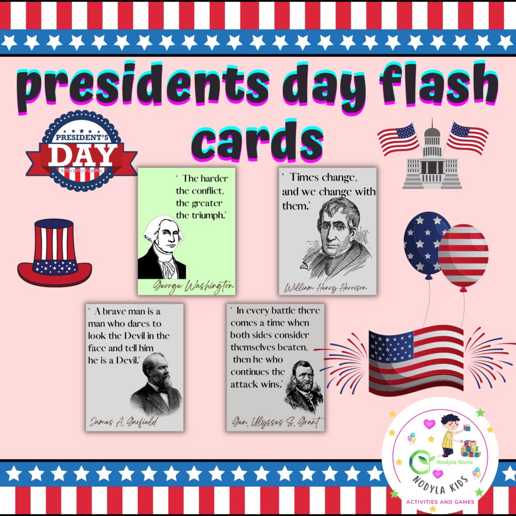 presidents day flash cards | Made By Teachers