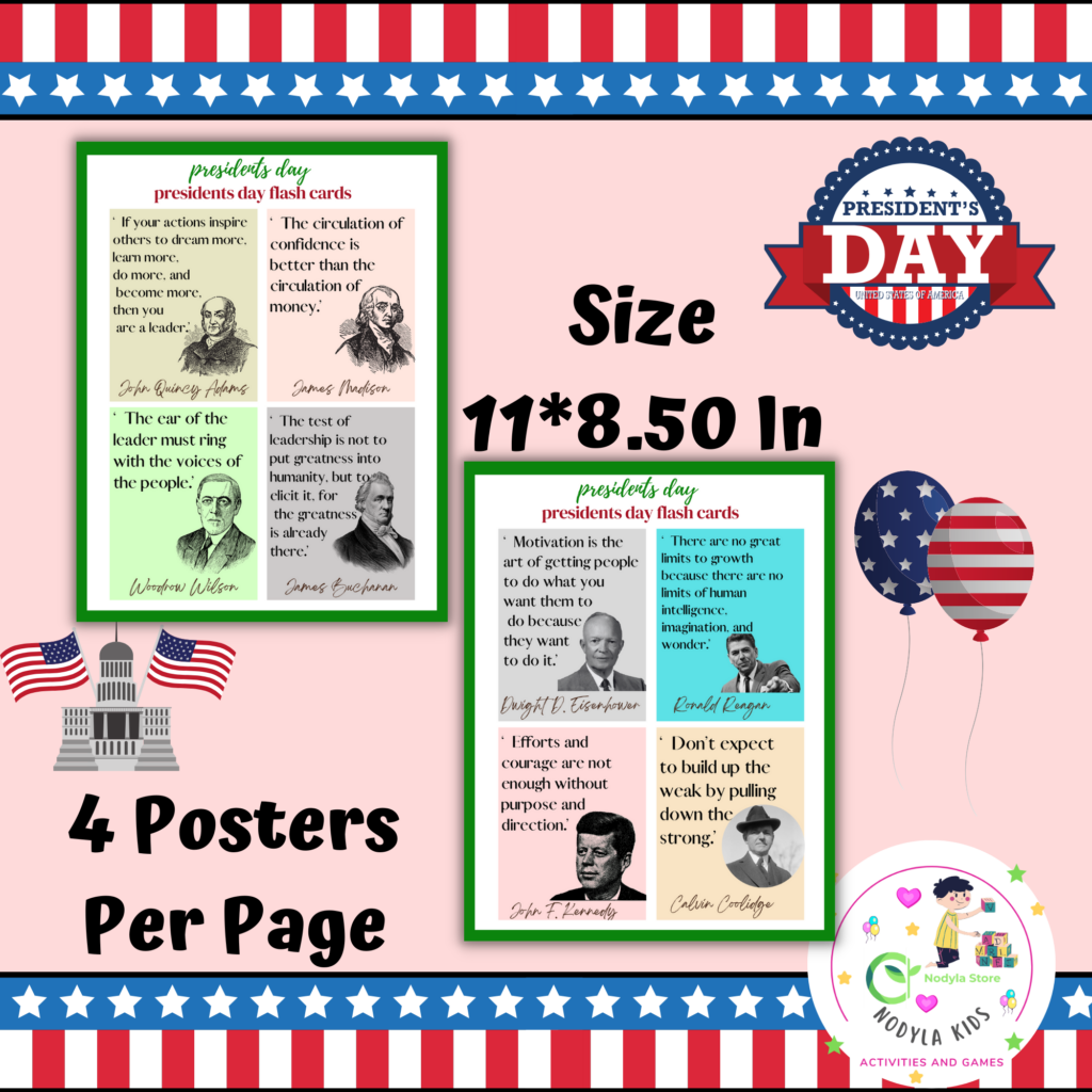 presidents day flash cards | Made By Teachers