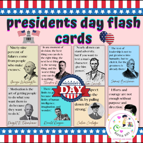 presidents day flash cards | Made By Teachers