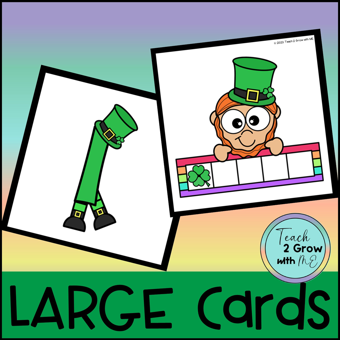 St. Patrick's Day Math 5 Frames Memory Match Large Floor Game for PreK ...