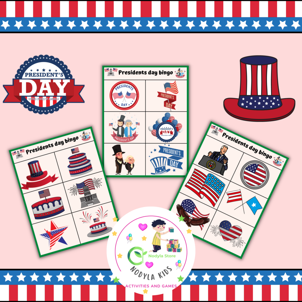 Presidents day bingo | 100 different Presidents day cards | Made By ...