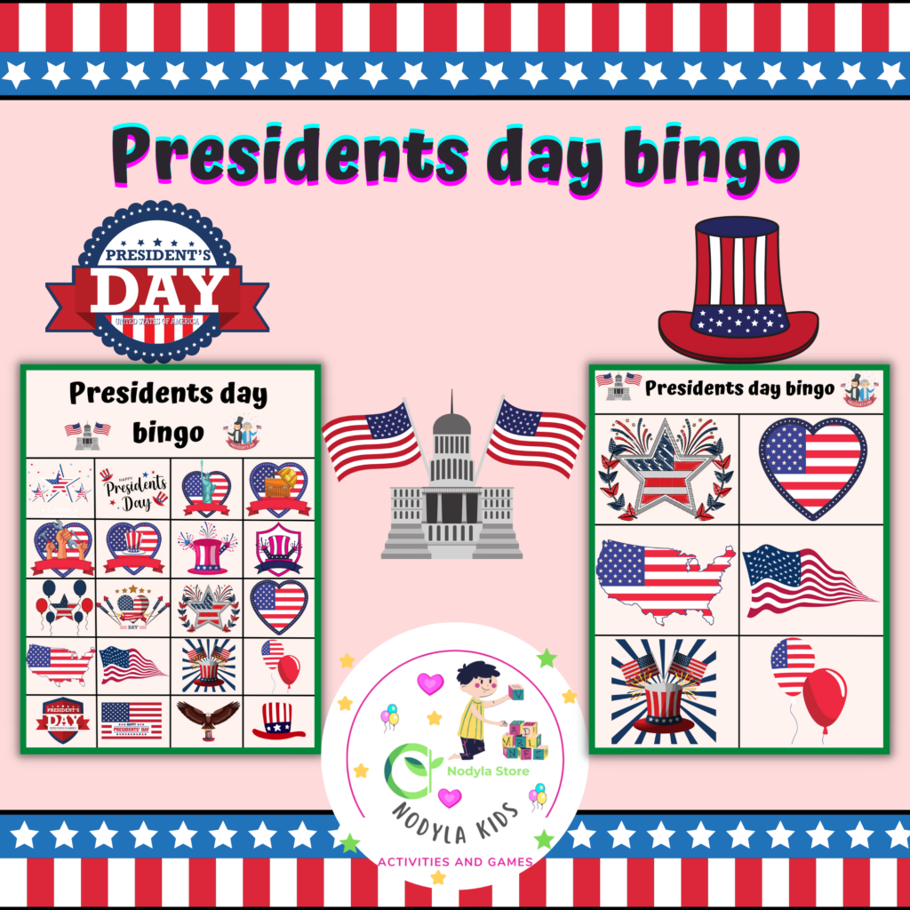 Presidents day bingo | 100 different Presidents day cards | Made By ...