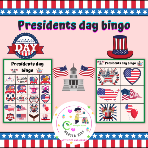 Presidents day bingo | 100 different Presidents day cards | Made By ...