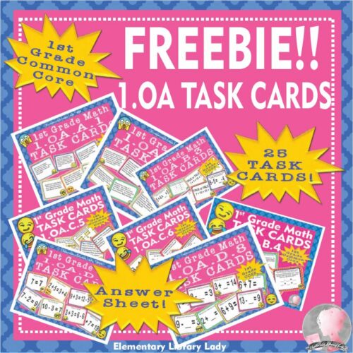 1st Grade Math Task Cards Common Core 1.OA #1-7 FREE FREEBIE! | Made By ...