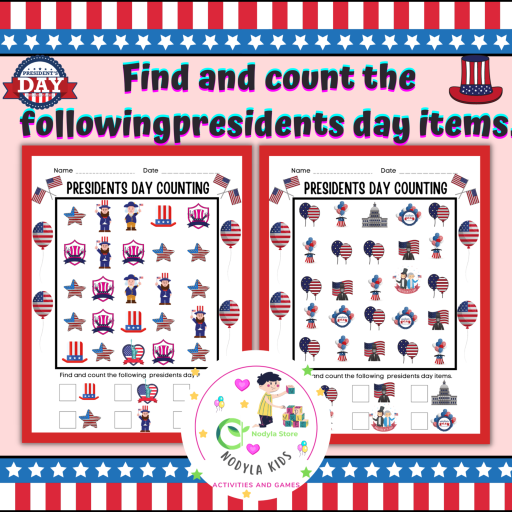 Fun presidents day counting worksheet | Made By Teachers
