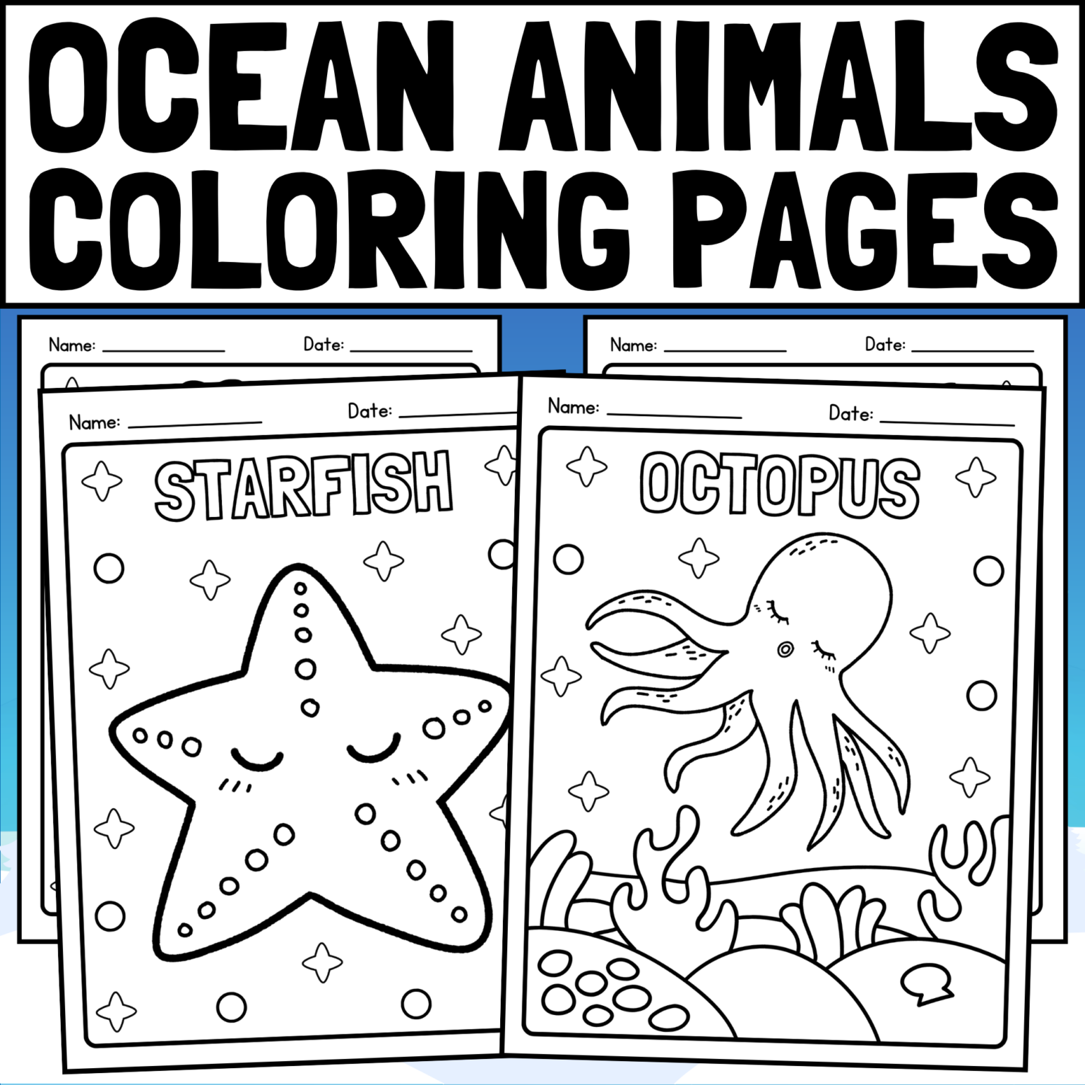 Ocean Animals Coloring Pages | Ocean Coloring Sheets | Ocean Coloring ...
