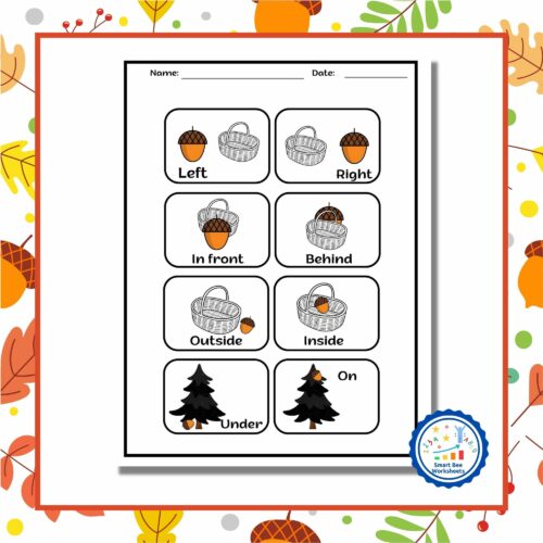 Positional Words for Preschool, Pre-K, & Kindergarten- Math, Special ...