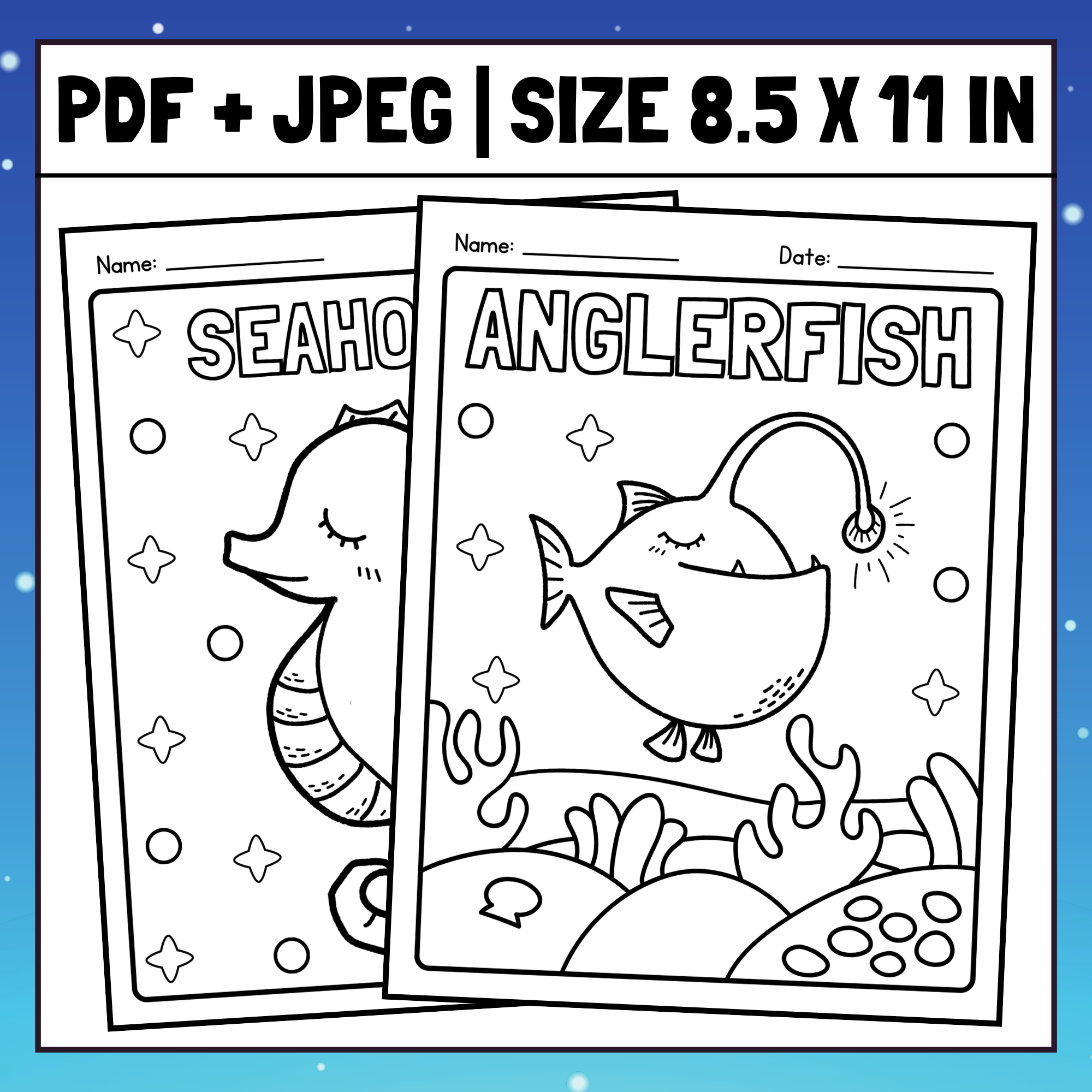Ocean Animals Coloring Pages | Ocean Coloring Sheets | Ocean Coloring ...