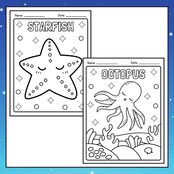 Ocean Animals Coloring Pages | Ocean Coloring Sheets | Ocean Coloring ...