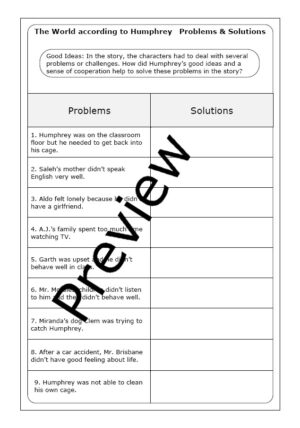 Betty G. Birney "The World according to Humphrey" worksheets | Made By ...