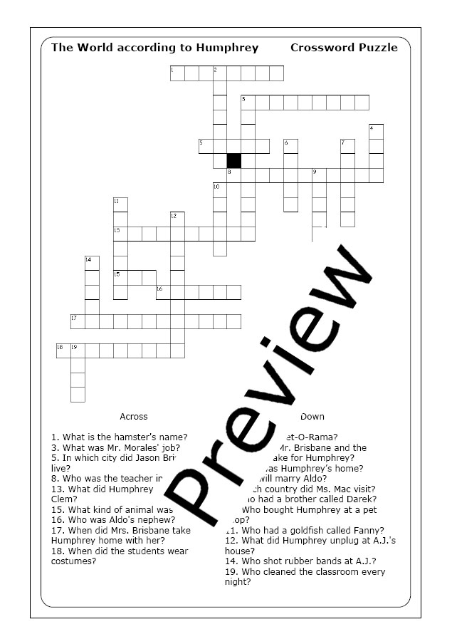 Betty G. Birney "The World according to Humphrey" worksheets | Made By ...