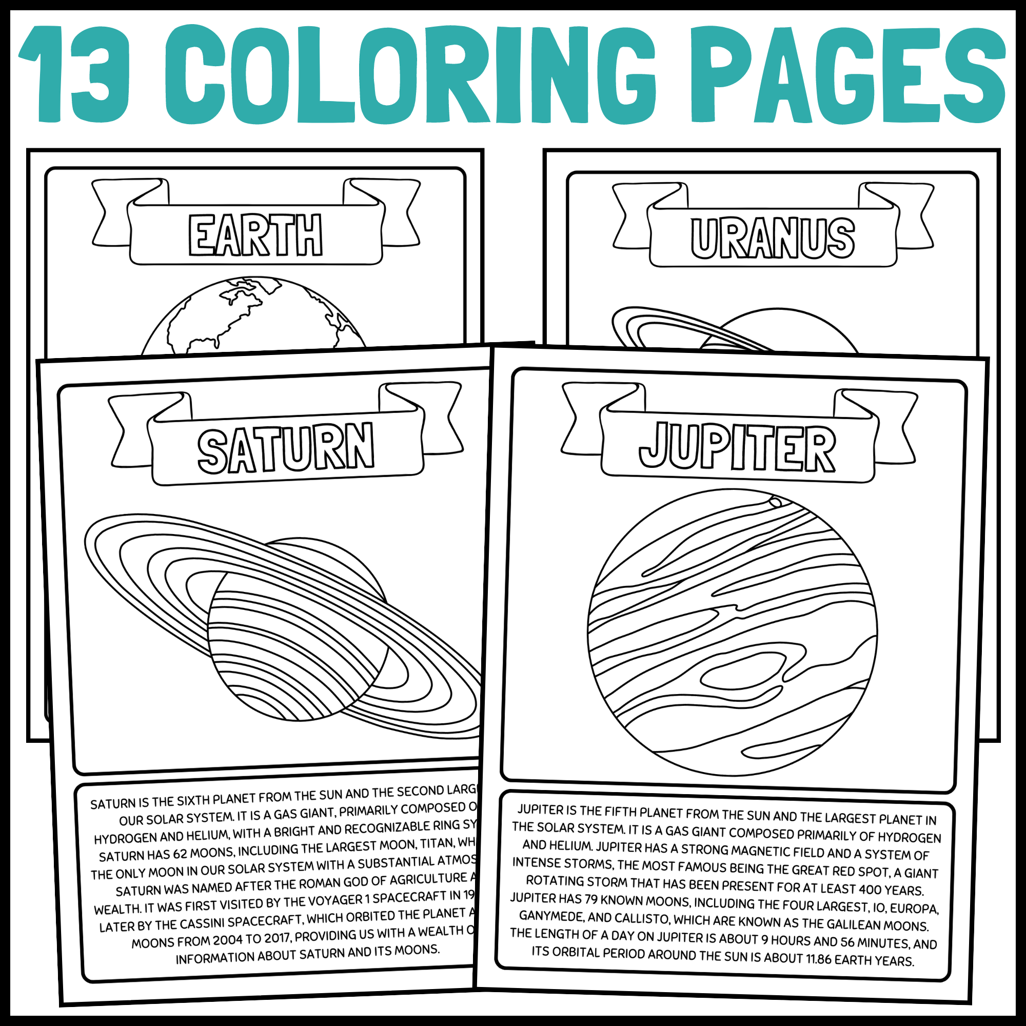 Solar System and Planets Coloring Pages | Solar System and Planets ...