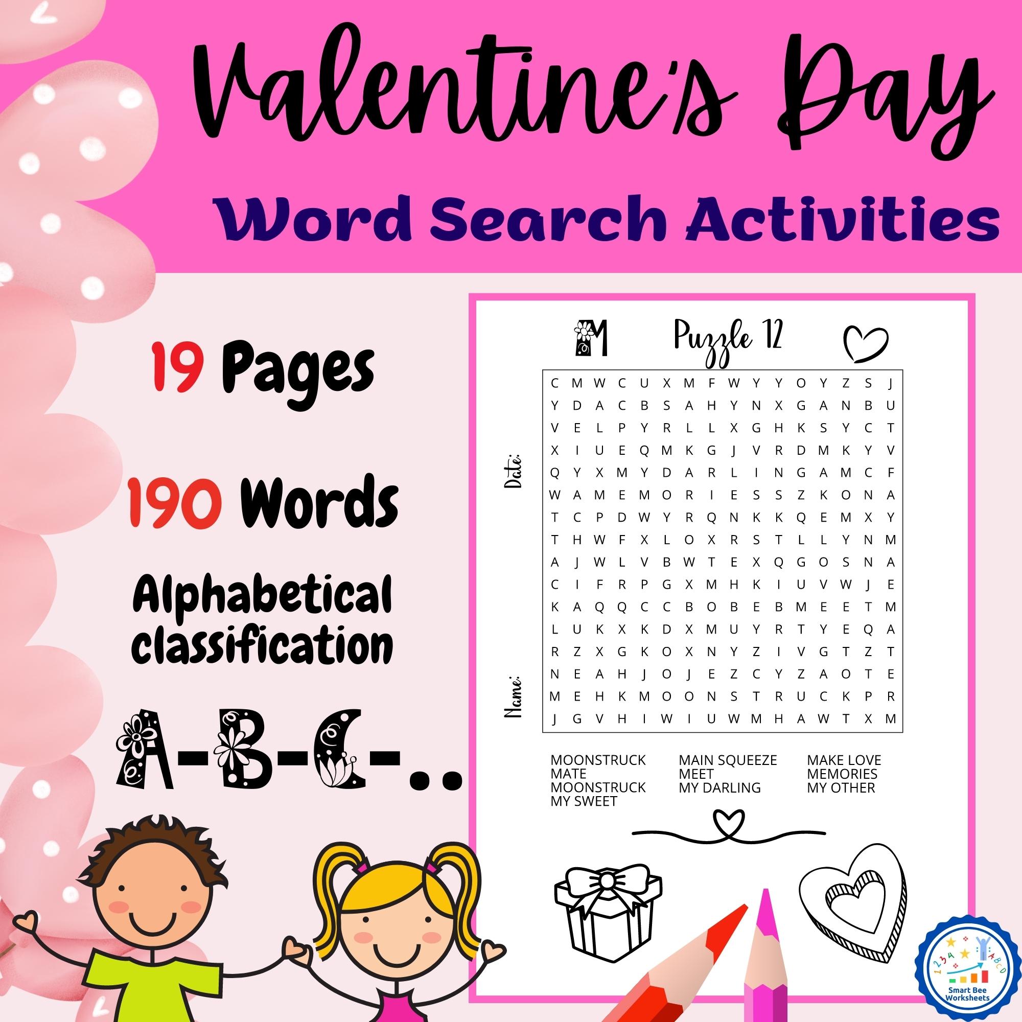 Valentine's Day Activities. Valentine's Day Word Search Puzzle. 22 ...