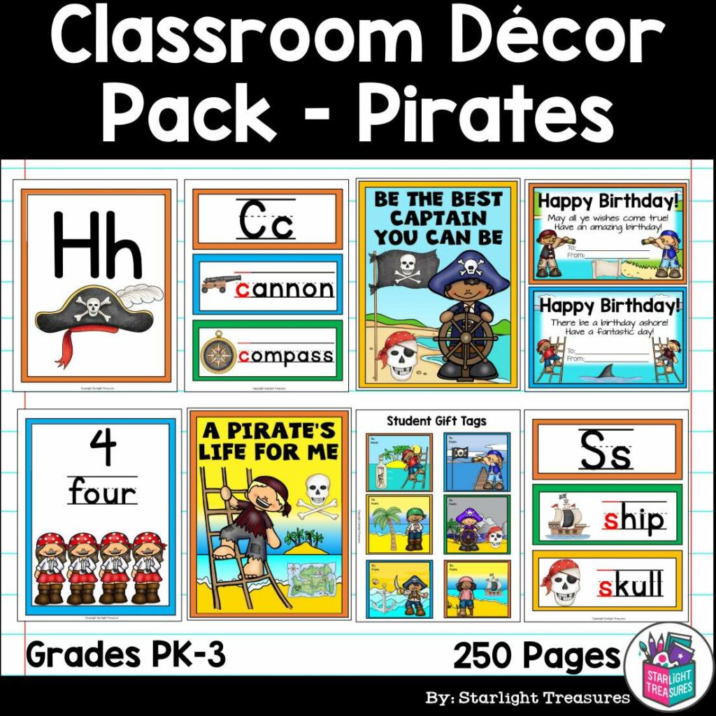 Classroom Decor Pack - Pirates Theme | Made By Teachers