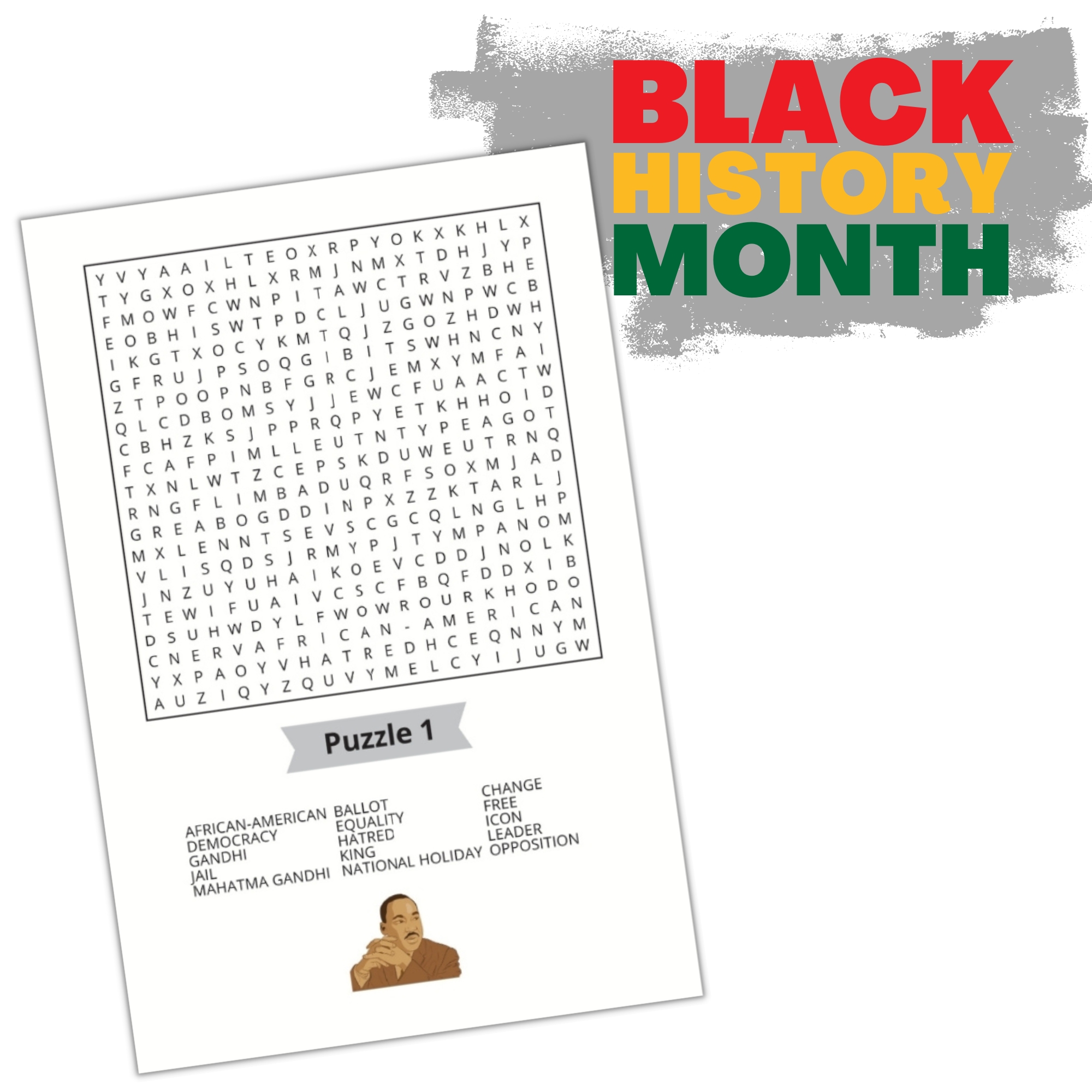 Black History Month, Word Search Activity, 8 Activity Pages. Word ...