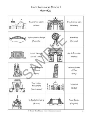 World Landmarks Volume 1 File Folder Game | Made By Teachers