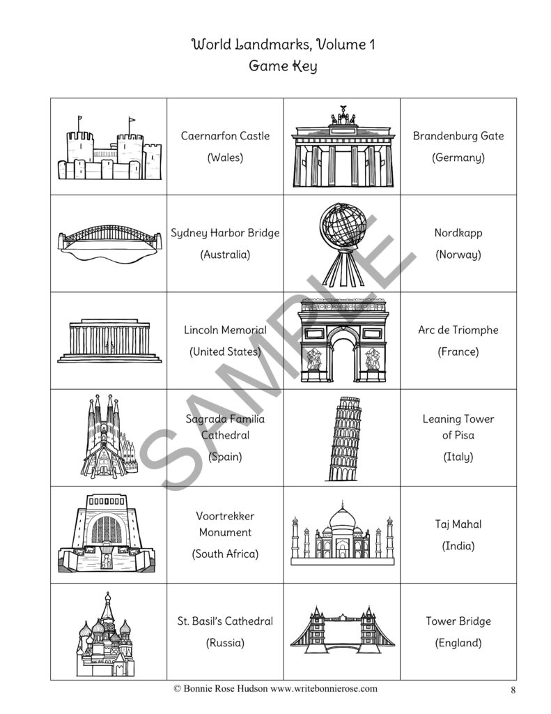 World Landmarks Volume 1 File Folder Game | Made By Teachers