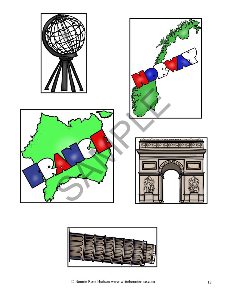 World Landmarks Volume 1 File Folder Game | Made By Teachers