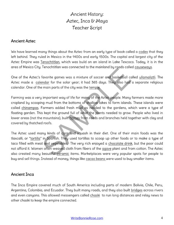 Ancient History: Aztec, Inca & Maya File Folder Game | Made By Teachers