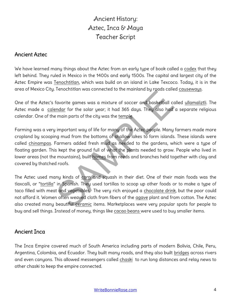 Ancient History: Aztec, Inca & Maya File Folder Game | Made By Teachers