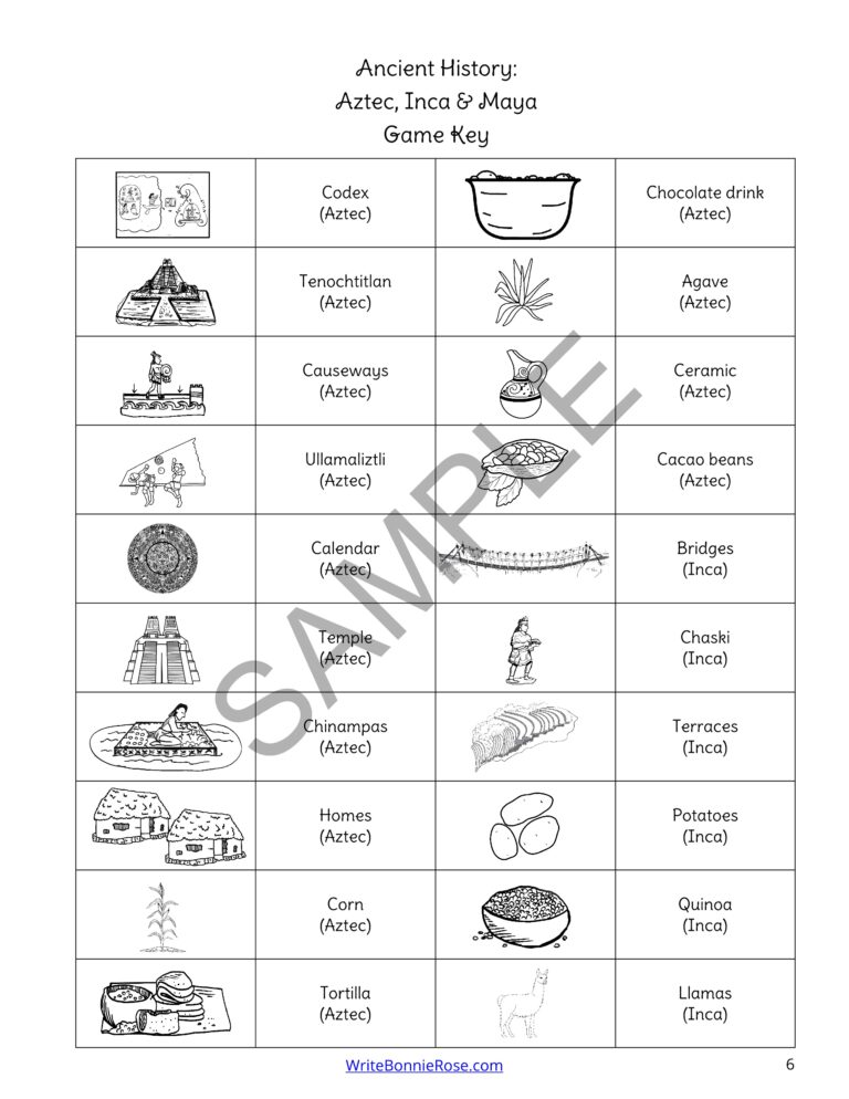 Ancient History: Aztec, Inca & Maya File Folder Game | Made By Teachers