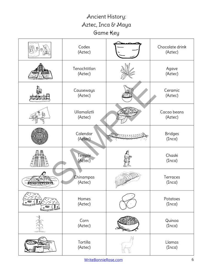 Ancient History: Aztec, Inca & Maya File Folder Game | Made By Teachers