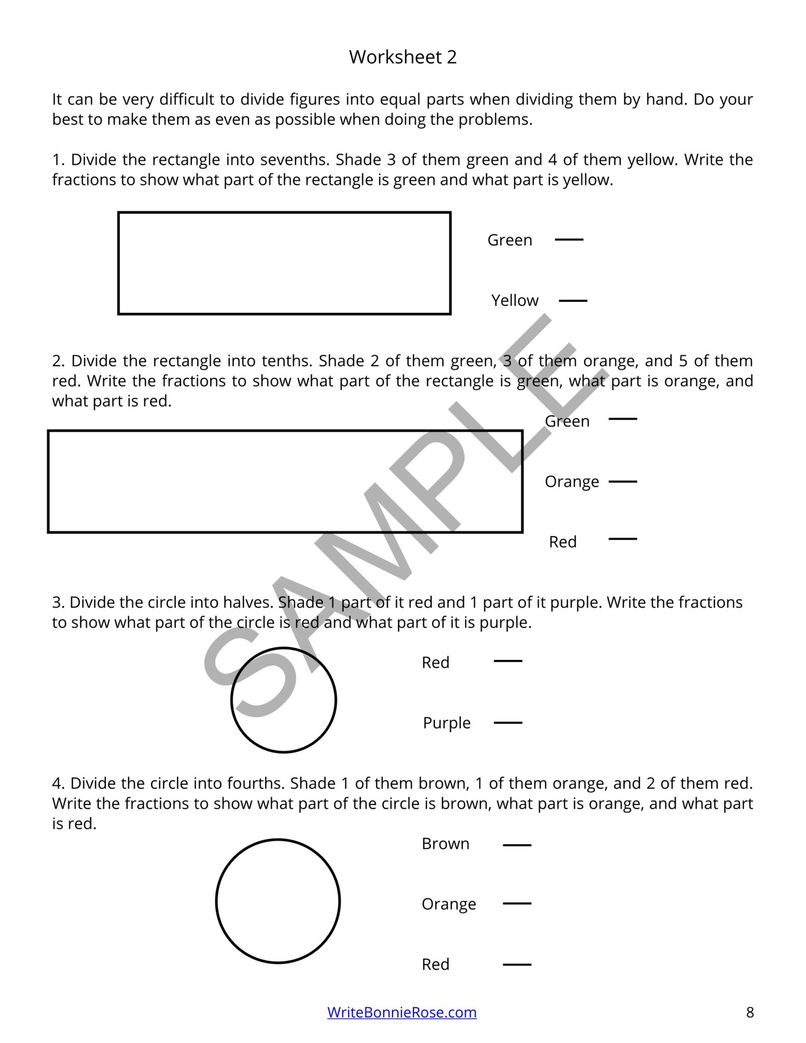 Fraction Practice-Adding Fractions with Like Denominators | Made By ...