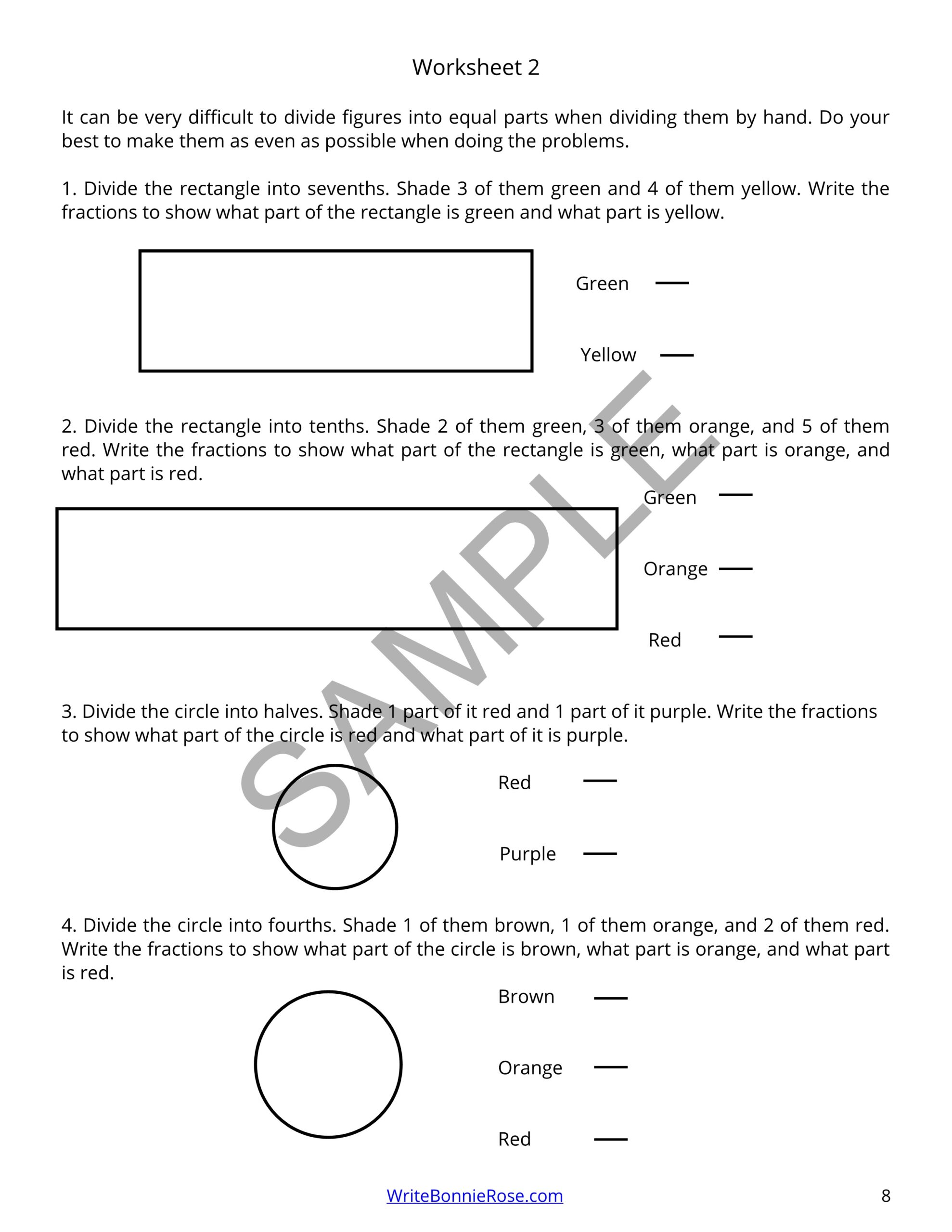 Fraction Practice-Adding Fractions with Like Denominators | Made By ...