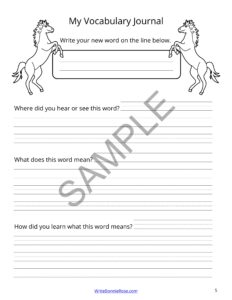 Vocabulary Journal Templates | Made By Teachers
