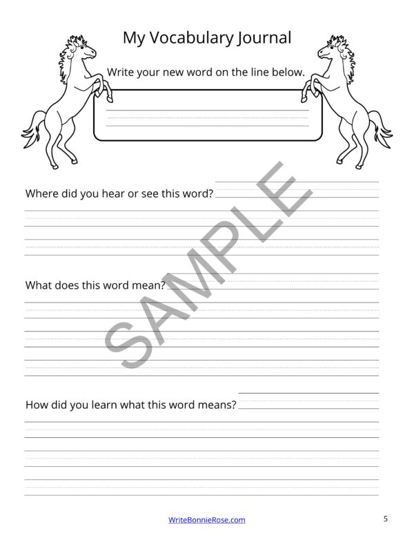 Vocabulary Journal Templates | Made By Teachers