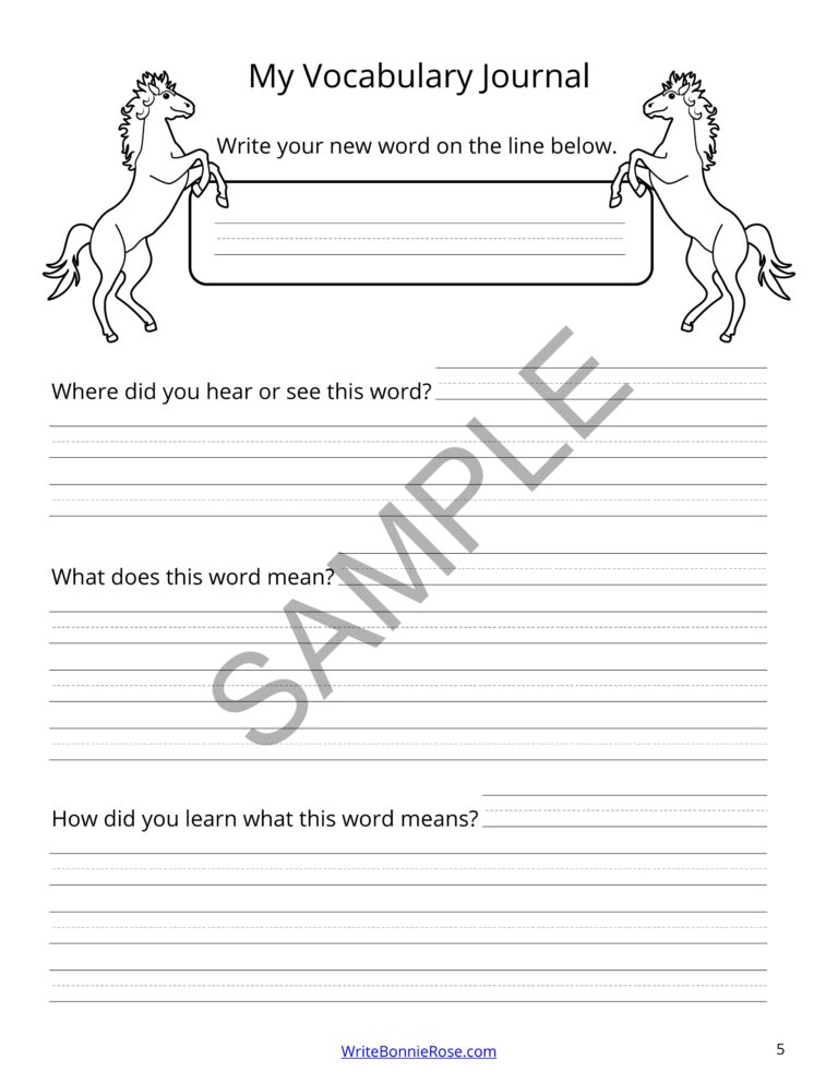 Vocabulary Journal Templates | Made By Teachers