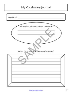 Vocabulary Journal Templates | Made By Teachers