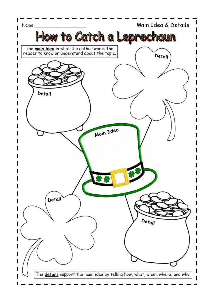 How to Catch a Leprechaun Main Idea Retell Summarize Vocabulary | Made ...