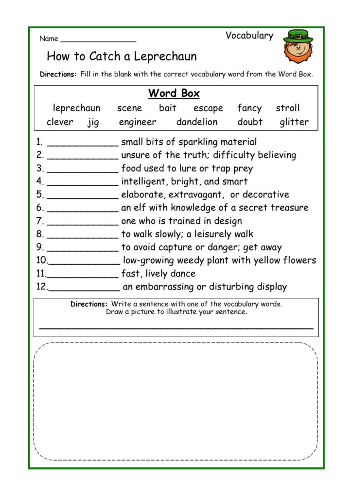 How to Catch a Leprechaun Main Idea Retell Summarize Vocabulary | Made ...