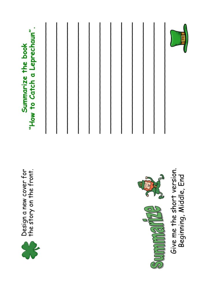 How to Catch a Leprechaun Main Idea Retell Summarize Vocabulary | Made ...