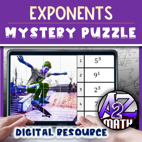 Simplifying Exponents Activity Digital Pixel Art Mystery Puzzle | Made ...
