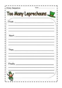 Too Many Leprechauns Main Idea Sequence Retell Summarize | Made By Teachers