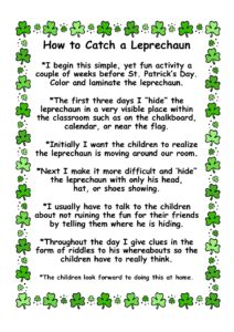 Too Many Leprechauns Main Idea Sequence Retell Summarize | Made By Teachers