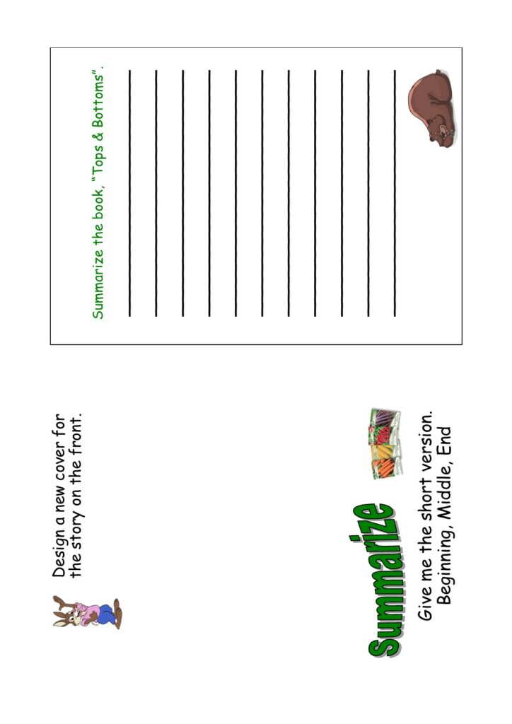 Tops & Bottoms Reading Comprehension | Made By Teachers