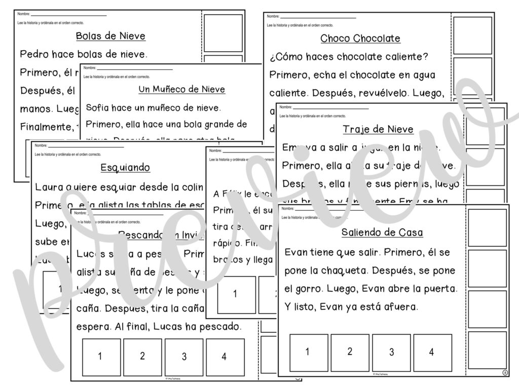 Ordenando Historias en Carpetas | Stories Sequences in a File folder ...