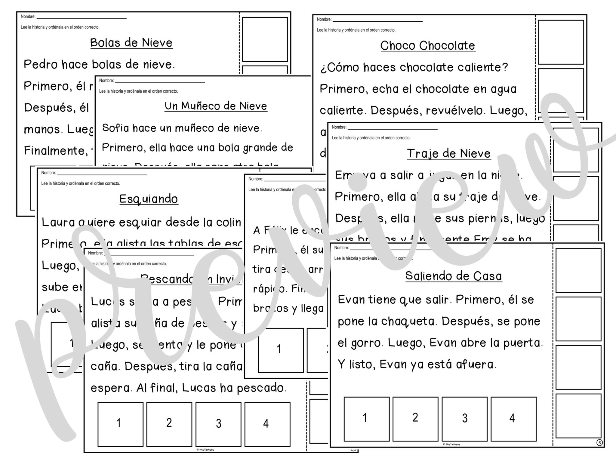 Ordenando Historias en Carpetas | Stories Sequences in a File folder ...