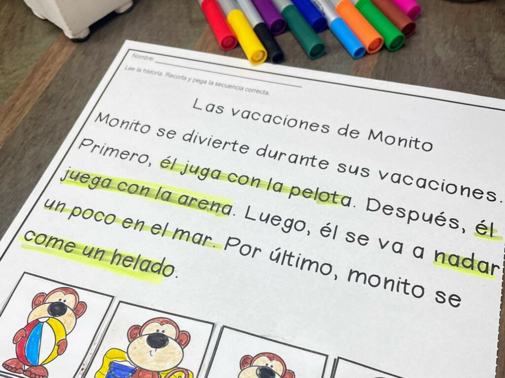 Ordenando Historias por Secuencia | Comprension de Lectura | Spanish ...