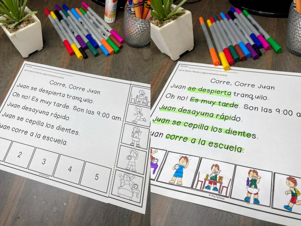 Ordenando Historias por Secuencia | Comprension de Lectura | Spanish ...