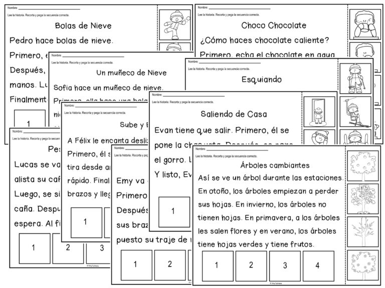 Ordenando Historias por Secuencia | Comprension de Lectura | Spanish ...