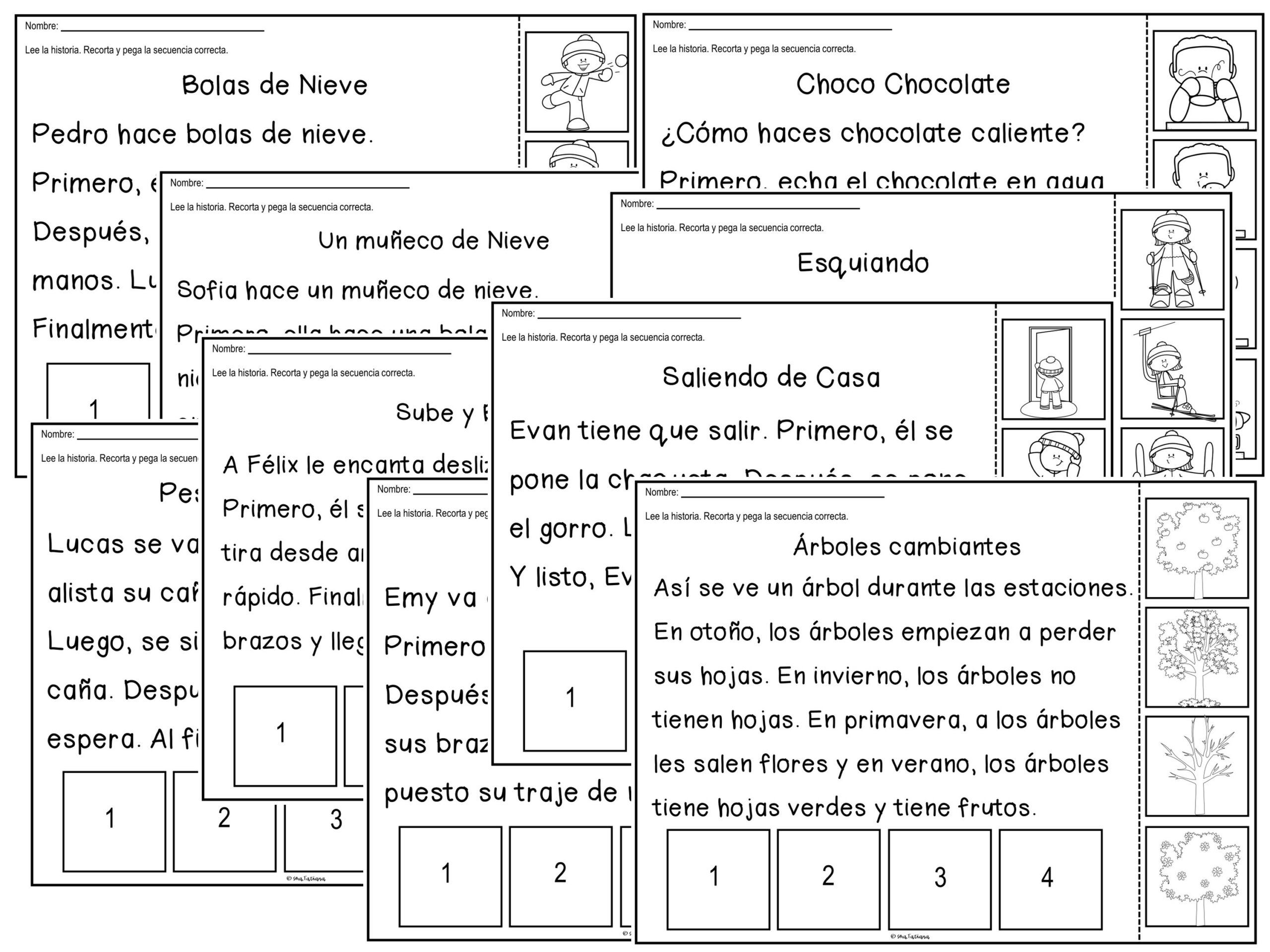 Ordenando Historias por Secuencia | Comprension de Lectura | Spanish ...